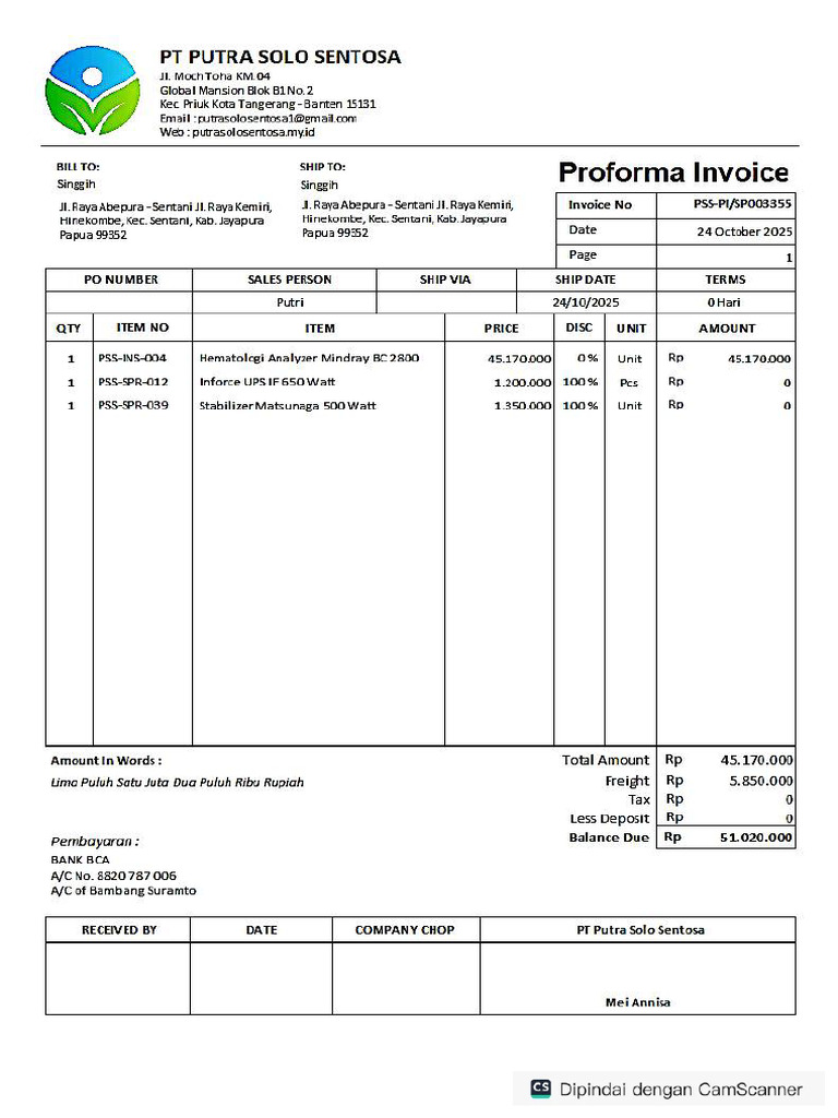 Proforma Invoice | PDF