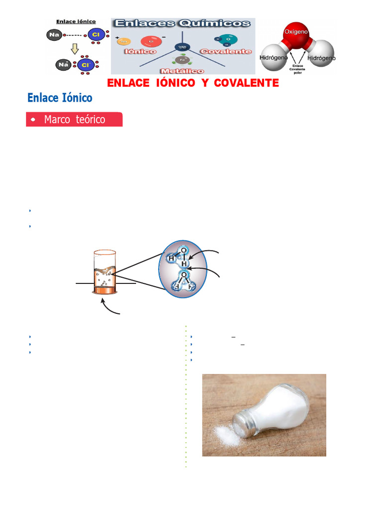 Enlaces Iónicos y Covalentes: Teoría Química | PDF | Enlace químico ...