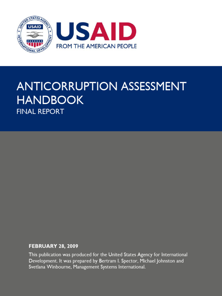 Anticorruption Assessment Handbook | PDF | Political Corruption | Corruption