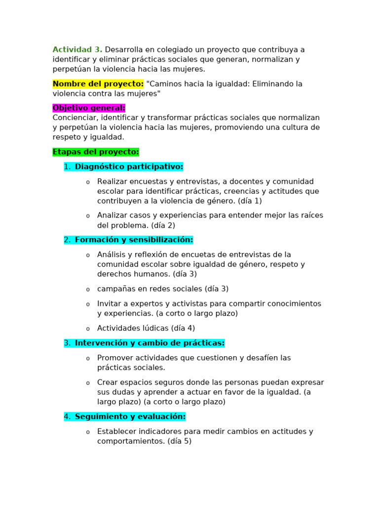 Actividad 3 | PDF | Igualdad de género | Estudios de género