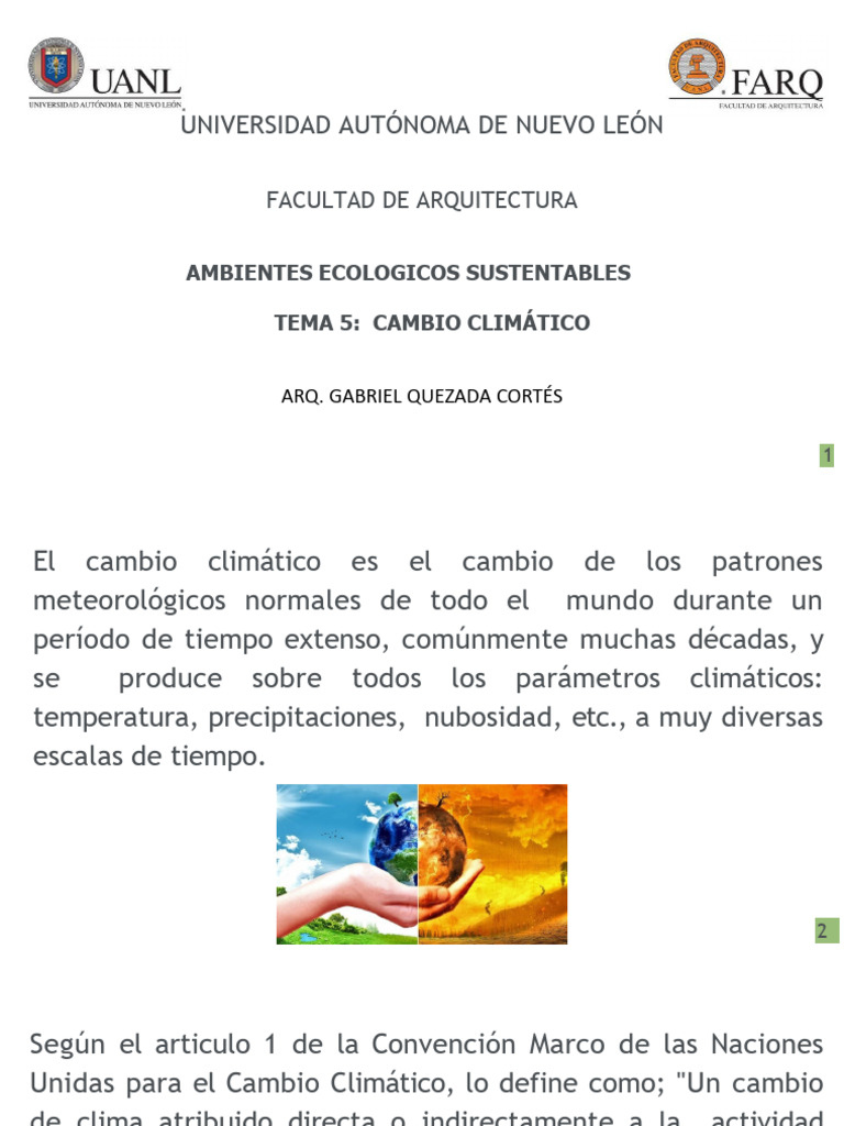 Tema 5 Cambio Climático (1) | PDF | Gases de efecto invernadero | Cambio climático