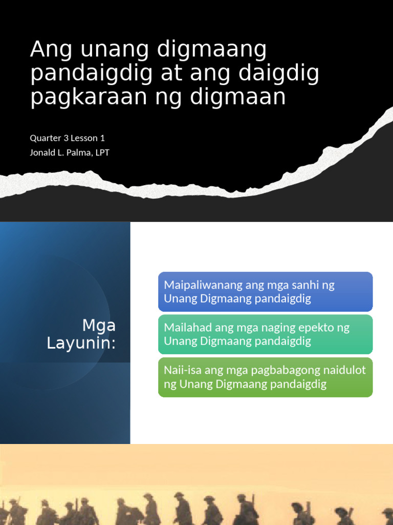 Unang Digmaang Pandaigdig at Pagkatapos NG Digmaan | PDF