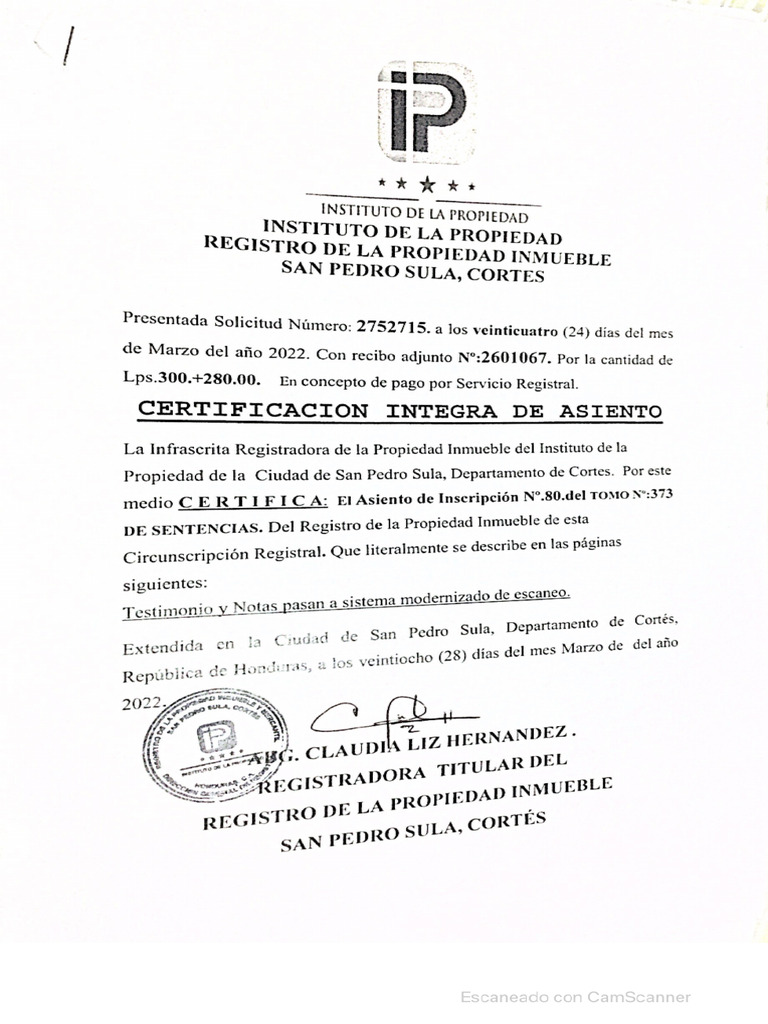 Certificación Íntegra. - Carta Poder. | PDF