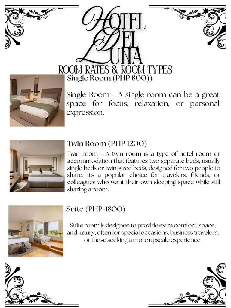 Hotel Room Rates, Types and Policies | PDF
