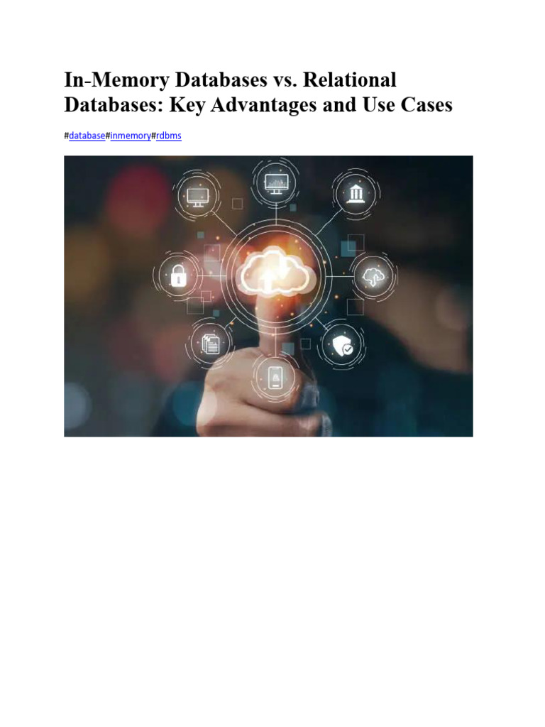 InMemory Vs Relational Database | PDF | Databases | Computer Data Storage