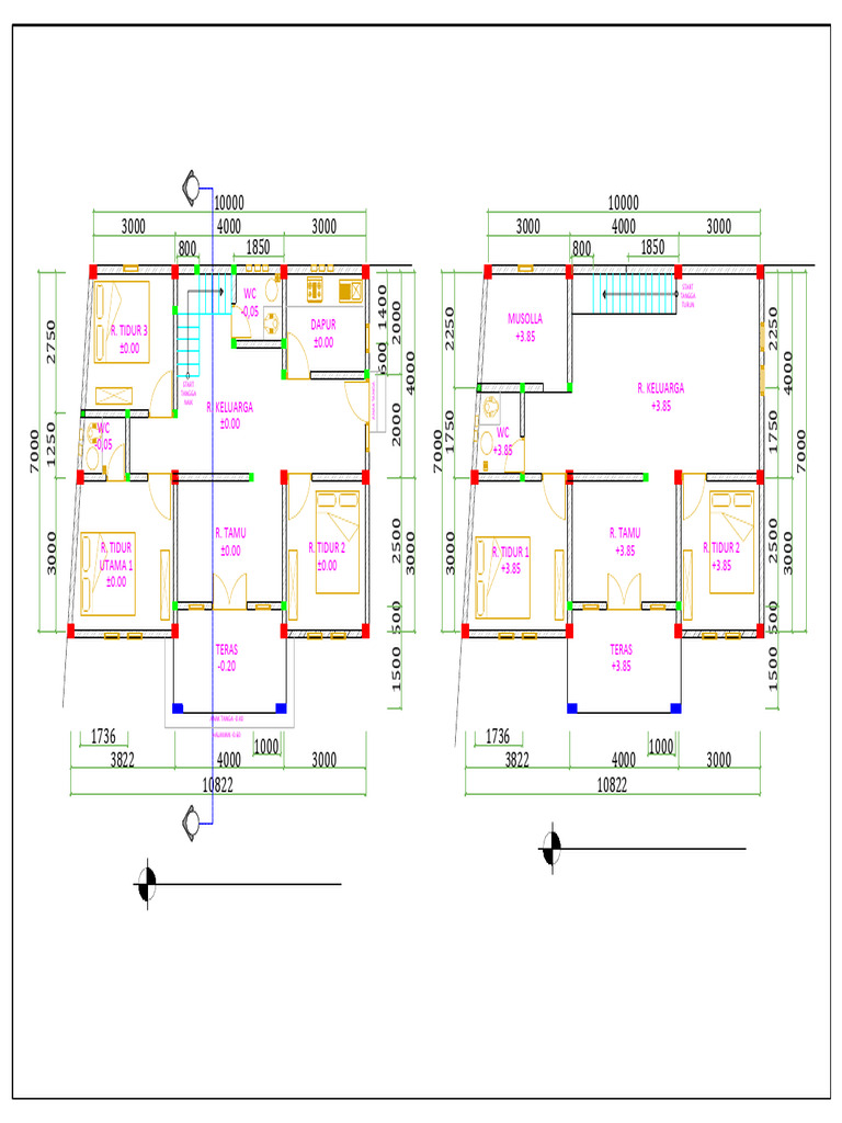 Denah Lantai 2 Dan Denah Penulangan Balok 2025 | PDF