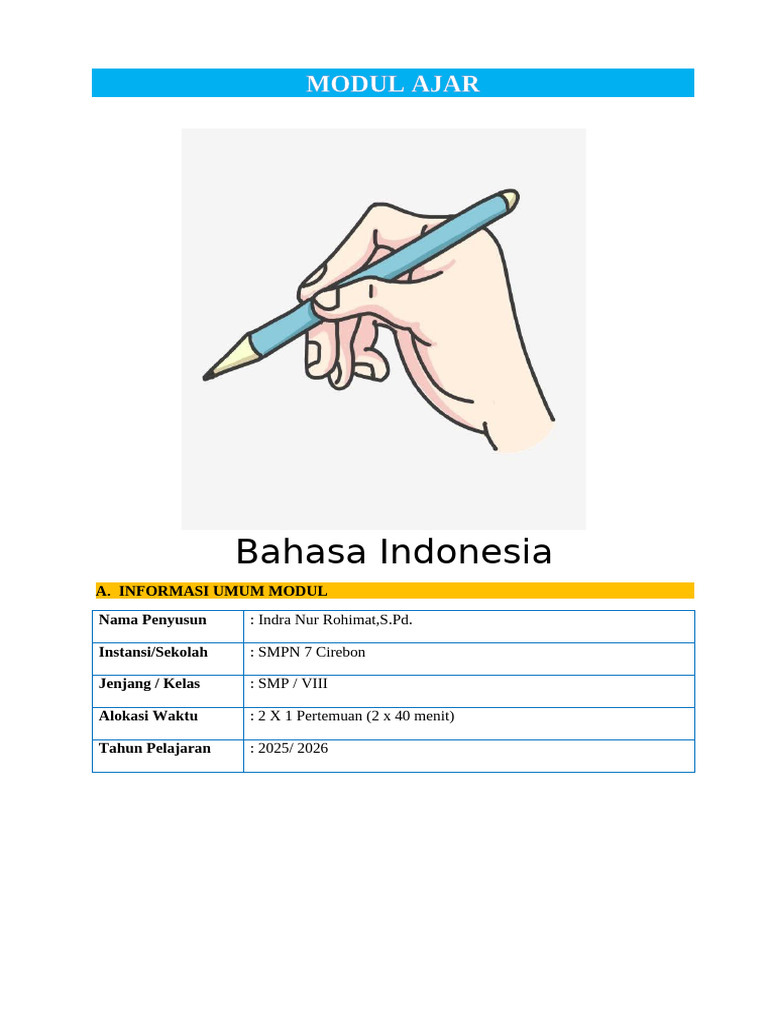 Modul Ajar Supervisi Fix | PDF