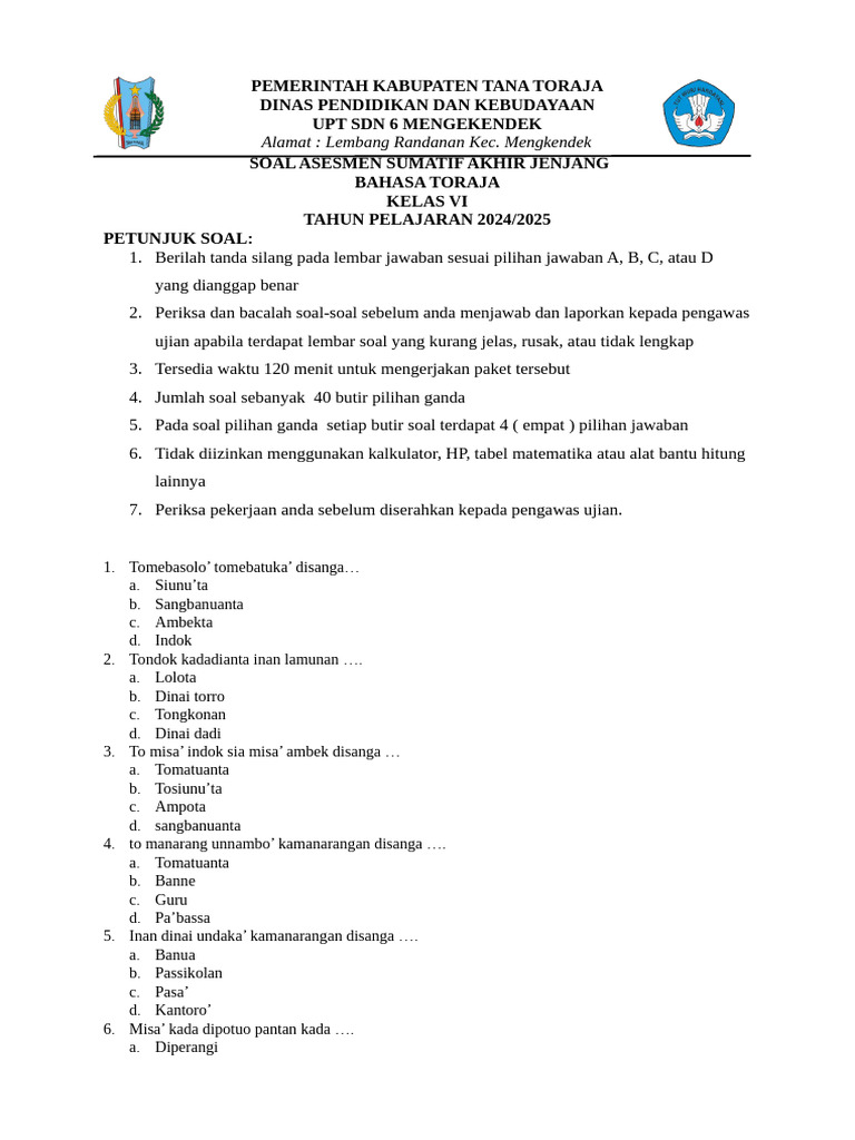 Bahasa Toraja Fix | PDF