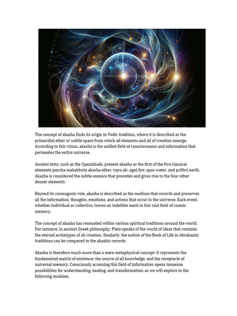 Understanding Akasha: The Cosmic Ether | PDF | Metaphysics