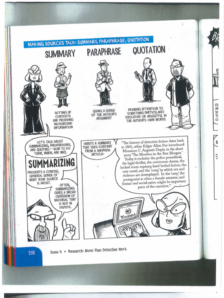 Summary Paraphrase Quotation | PDF