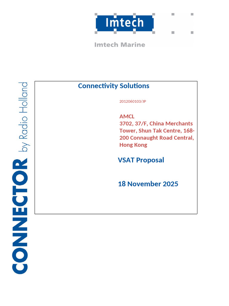 VSAT Airtime Solution Proposal AMCL 20120601 | PDF | Computer Network ...