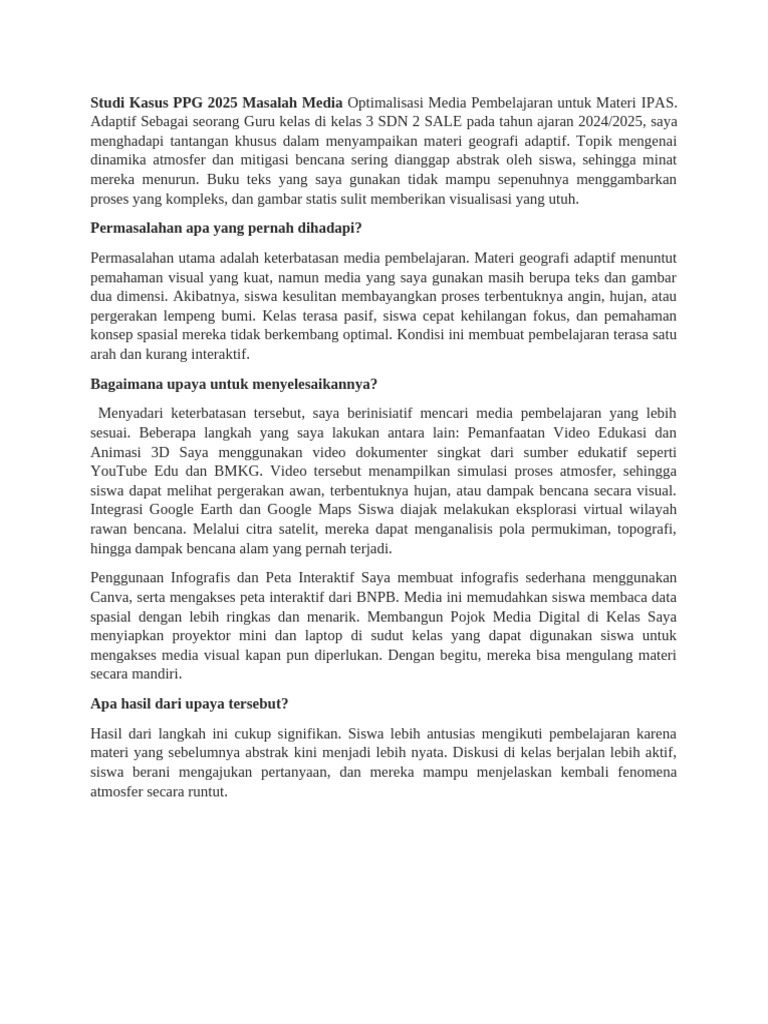 Studi Kasus PPG | PDF