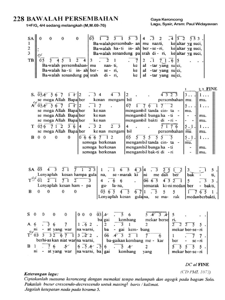 Mb 228 Bawalah Persembahan Pdf