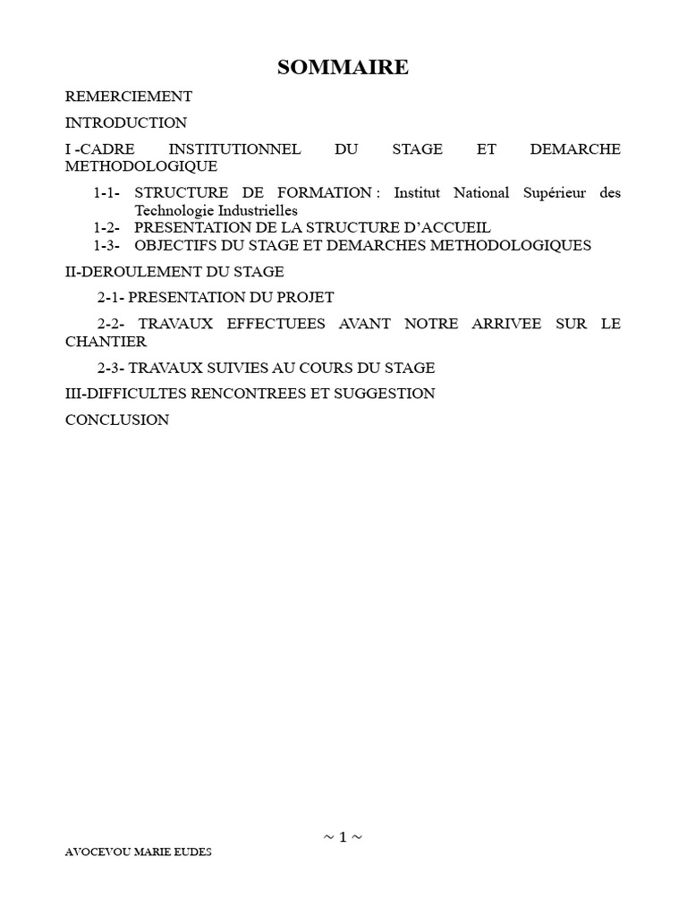 Rapport de Stage en Génie Civil à ECCO-GC | PDF | Béton | Matériaux de ...