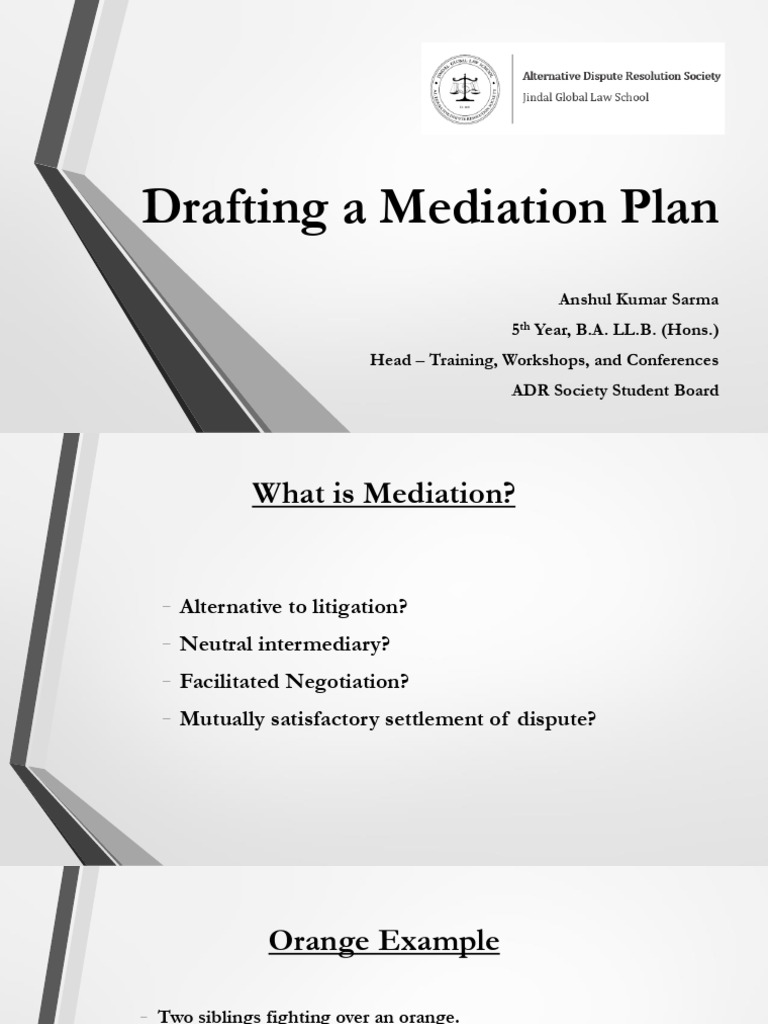 Essential Mediation Plan Guide | PDF | Peace | Dispute Resolution