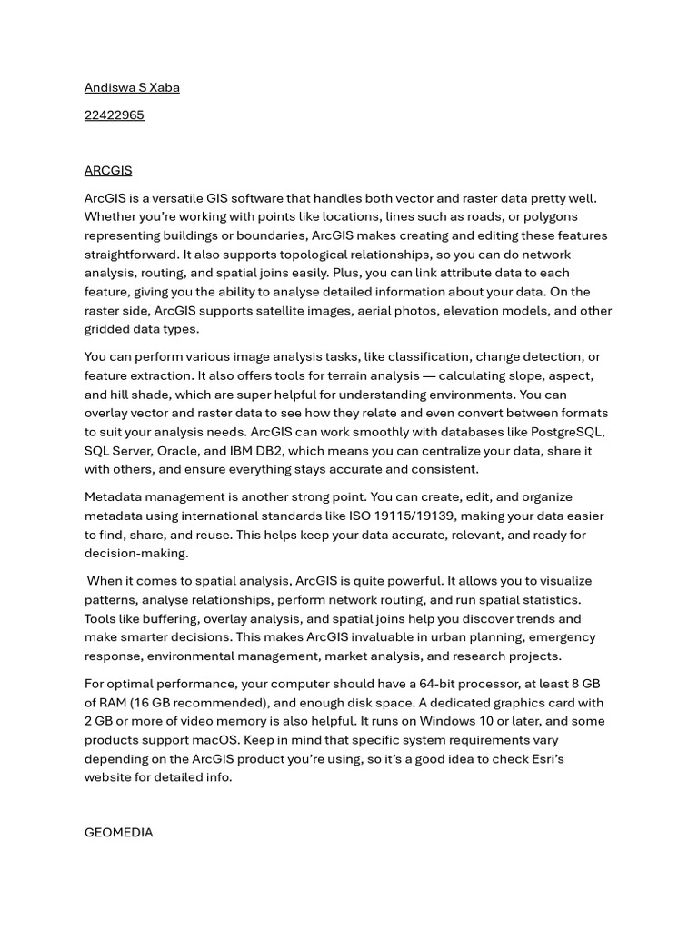 GIS ASSIGN (4) | PDF | Geographic Information System | Arc Gis