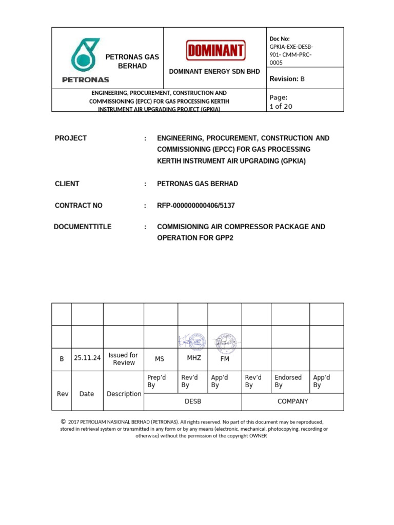 EPCC for Gas Processing Kertih Upgrade | PDF | Valve | Pump