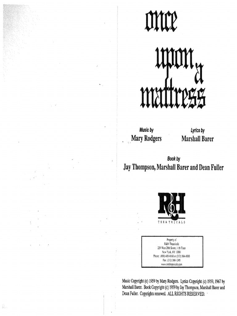 Once Upon a Mattress-Script | PDF