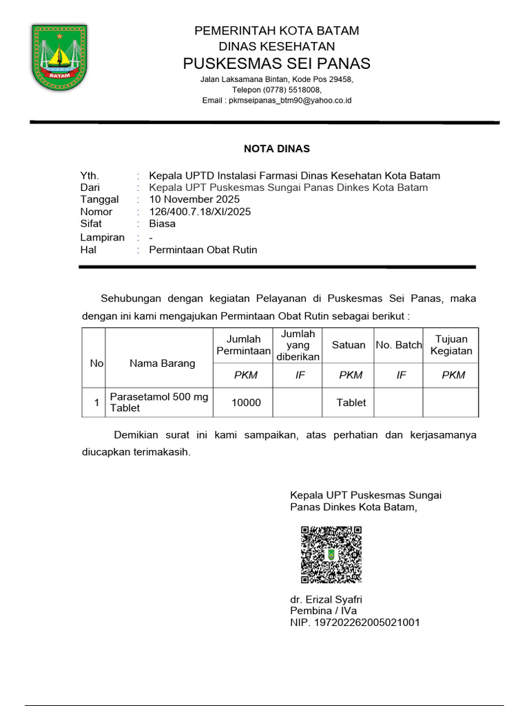 7. Permintaan Obat Rutin | PDF