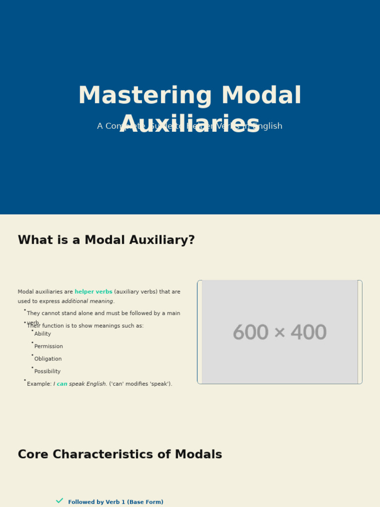 Modal Auxiliaries | PDF | Semantics | Morphology