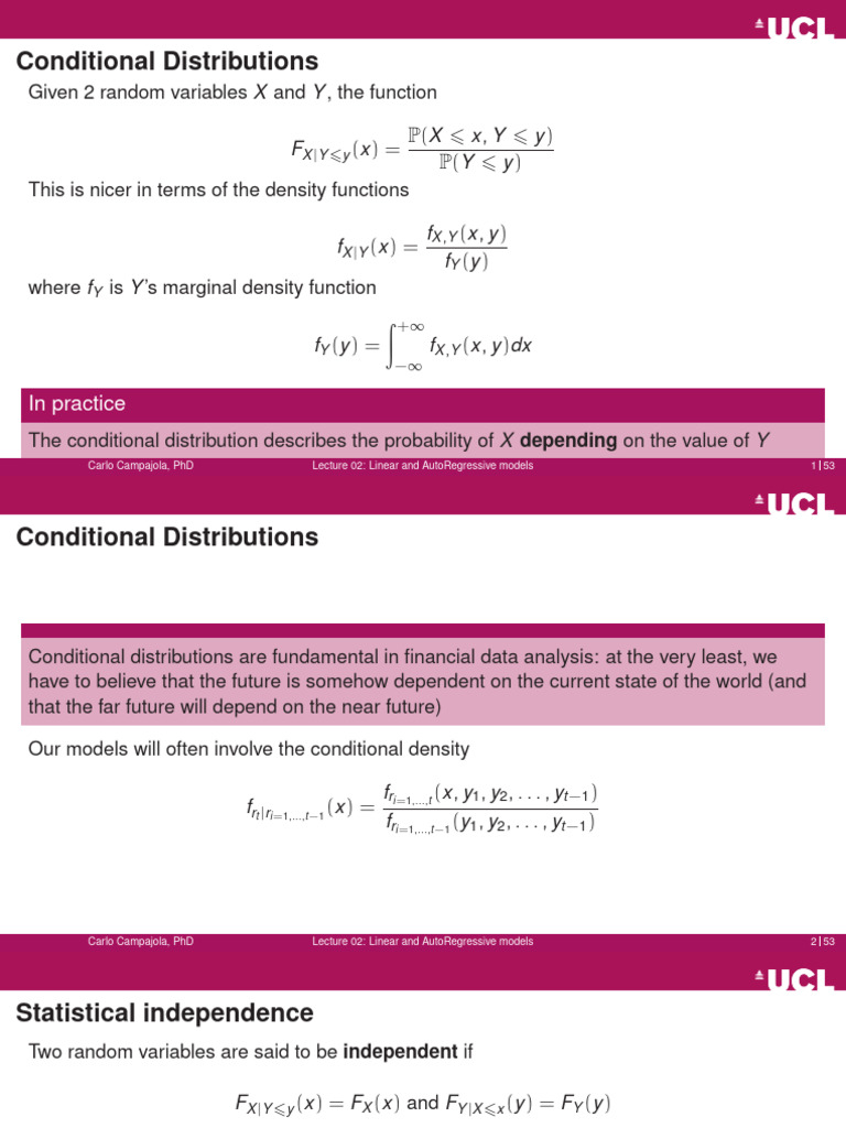 DAFS Lecture02 2425-1 | PDF | Stationary Process | Autoregressive Model