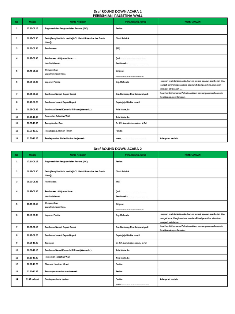 Round Down Acara Palestina Wall | PDF
