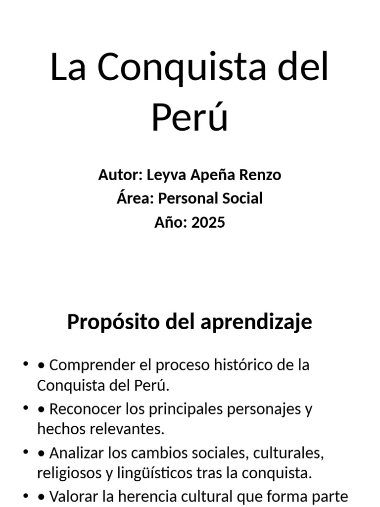 La Conquista Del Peru Multigrado Leyva Apena Renzo | PDF | Francisco ...
