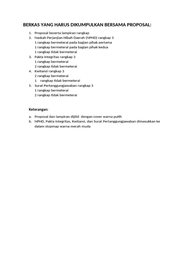 Berkas Proposal | PDF