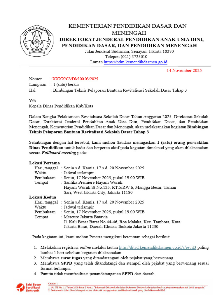Draft SU Dinas Pendidikan - Bimbingan Teknis Pelaporan Bantuan ...
