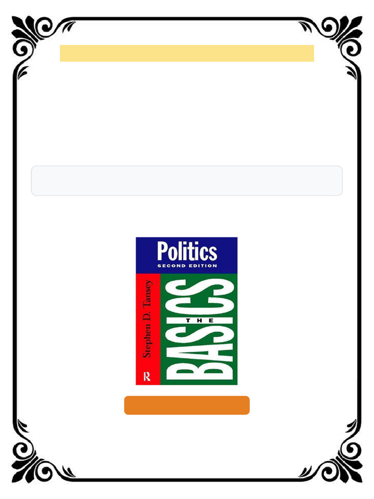 Politics The Basics 2nd Edition Tansey PDF File | PDF | Methodology ...