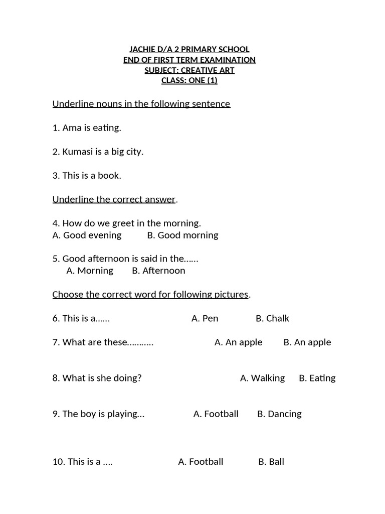 Class One English | PDF