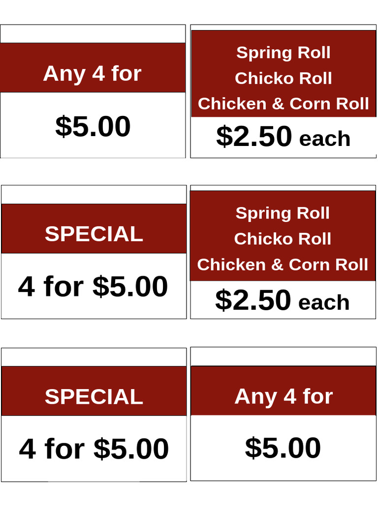Chicken Shop Pricing 3 | PDF