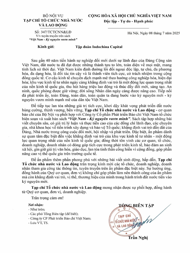 Công Văn 347 Việt Nam- Kỷ Nguyên Vươn Mình | PDF