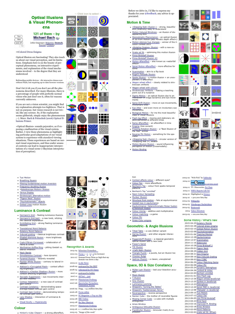 Bach2015Optical Illusions and Visual Phenomena. | PDF | Vision
