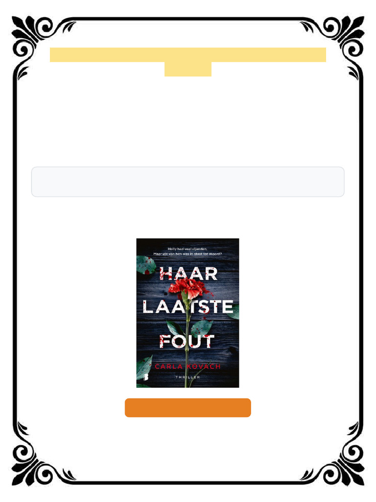 Gina Harte 06 Haar Laatste Fout 1st Edition Carla Kovach | PDF