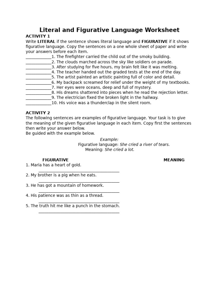 07-23-2025 (Literal vs. Figurative) | PDF