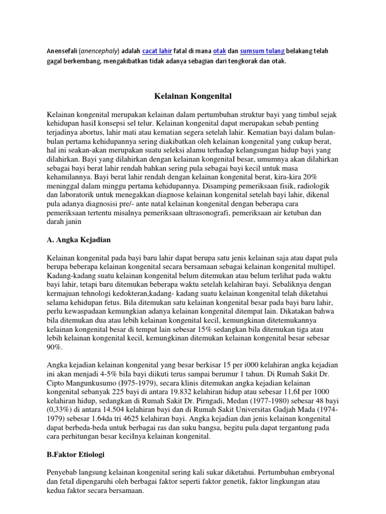 Anensefali | PDF | Sains & Matematika