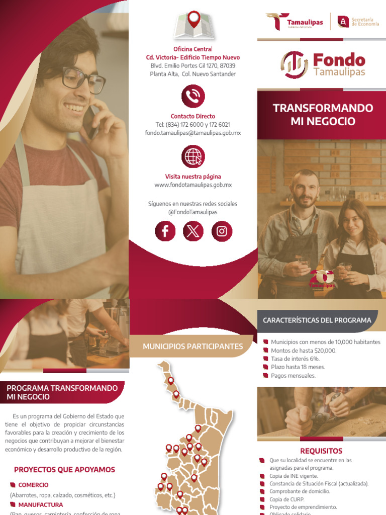 Triptico Transformando Mi Negocio_Final | PDF | Economias