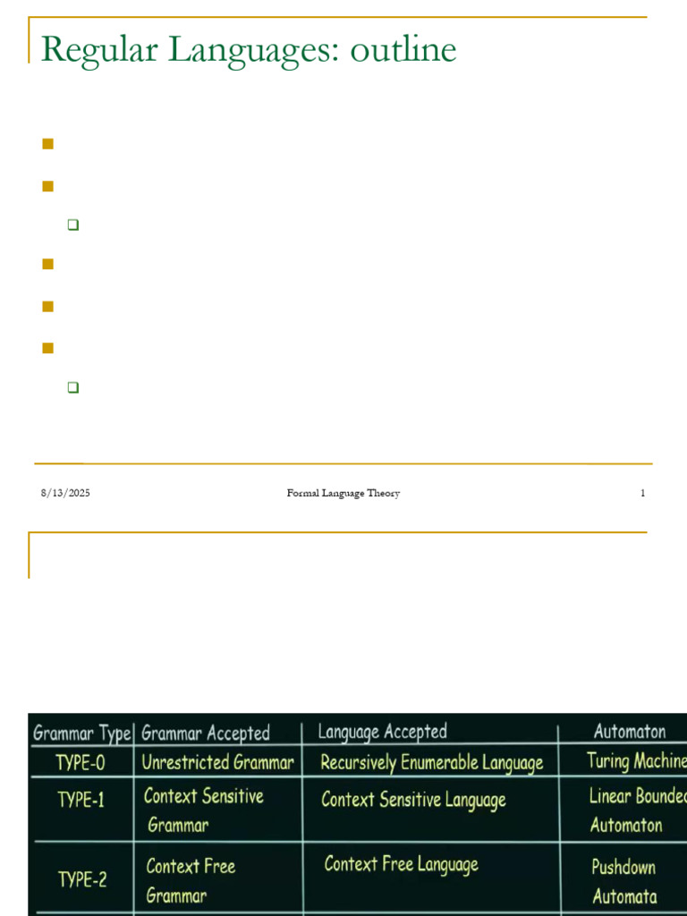Chapter 3 -1 Regular Languages | PDF | Automata Theory | Mathematical Logic