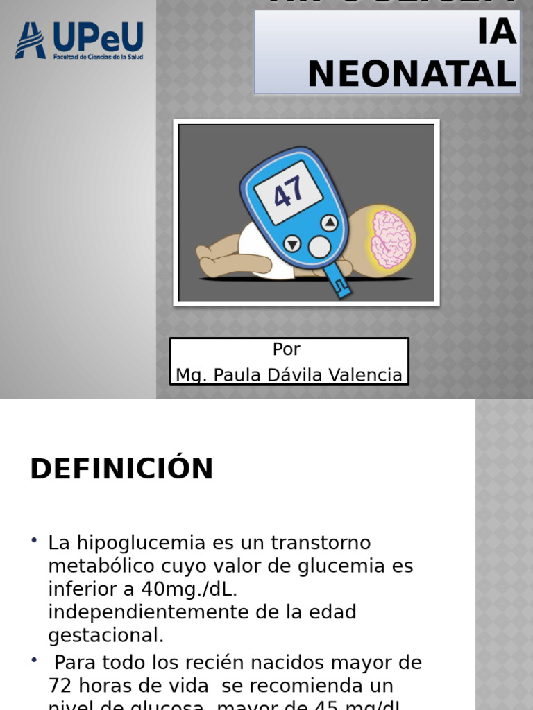 Hipoglucemia Neonatal: Causas y Manejo | PDF | Glucógeno | Metabolismo
