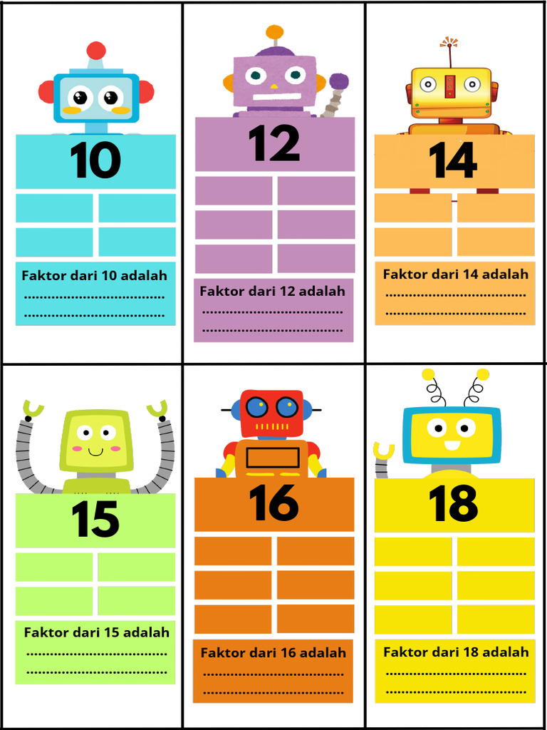 Daftar Faktor Bilangan 10-98 | PDF