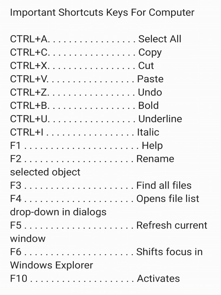 Short Cuts | PDF