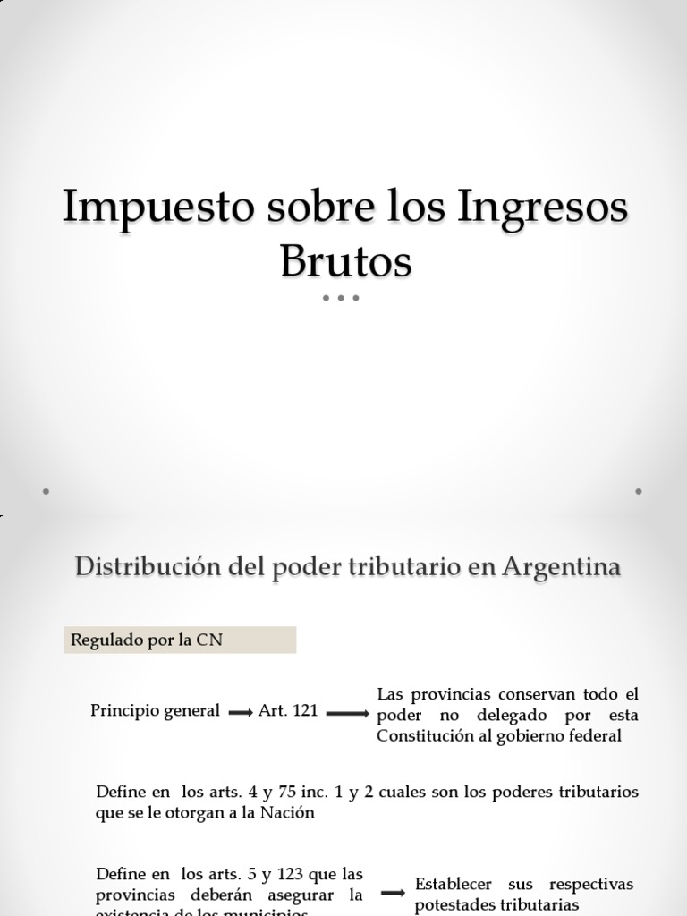 Impuesto Sobre Los Ingresos Brutos | PDF | Impuestos | Bolsa