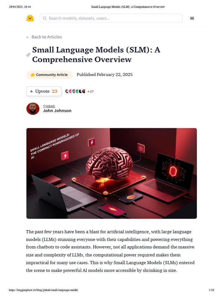 Hugging - Face-Small Language Models (SLM) - A Comprehensive Overview | PDF | Artificial ...