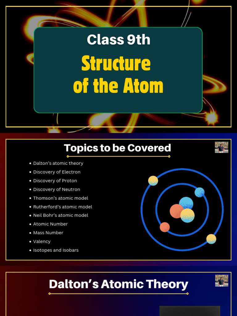 Class 9th - Structure of The Atom (Prashant Kirad) | PDF | Atoms | Isotope