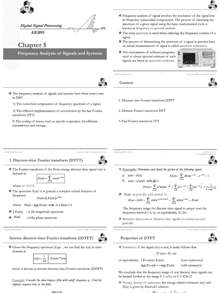 DSP-Chapter5 Student 2025 (1) | PDF