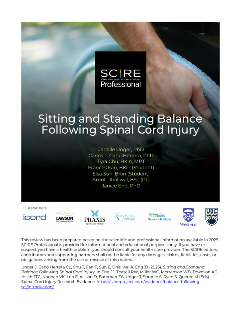 SCI Standing-Balance-VR Trials | PDF | Balance (Ability) | Spinal Cord ...