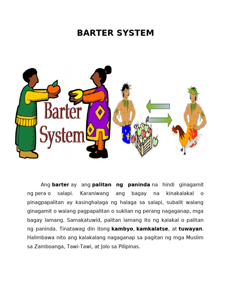 Barter System | PDF
