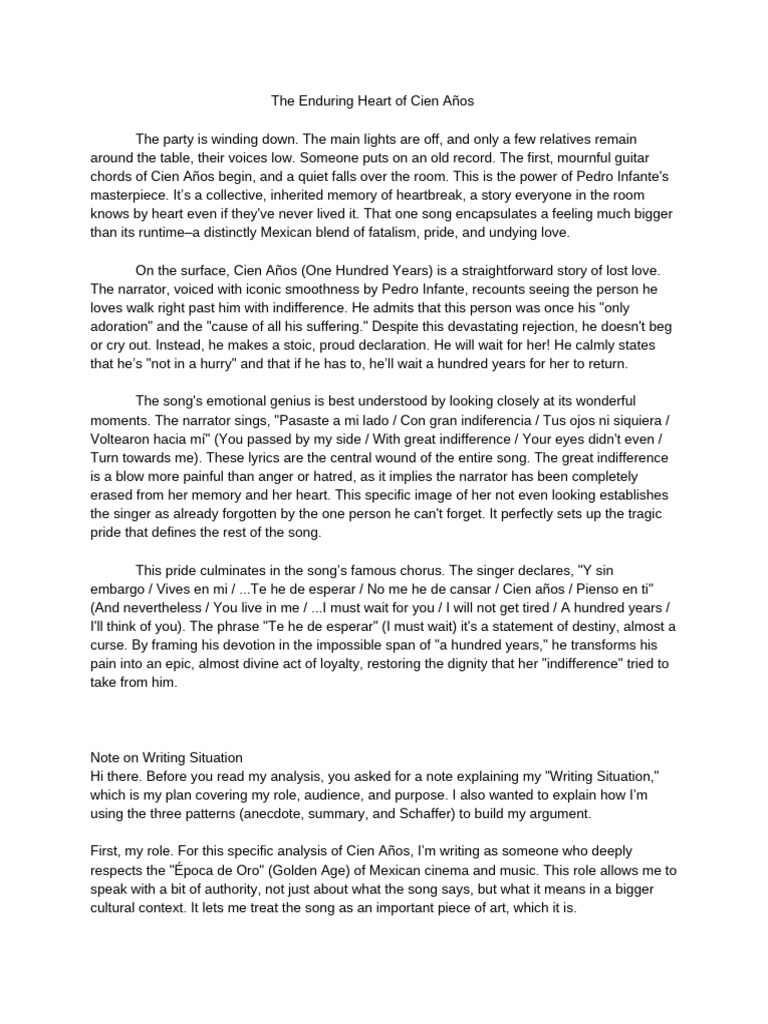 The Enduring Heart of Cien Años | PDF