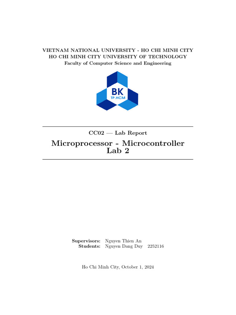 CO3010 Lab2 CC02 2252116 | PDF | Computer Hardware | Computer Architecture